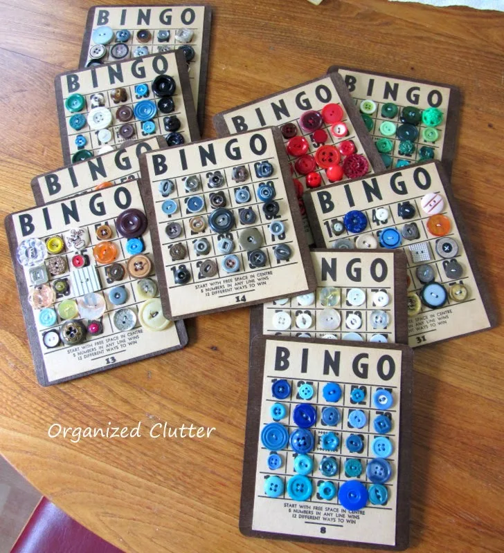 Bingo Cards, Buttons, & a Junky Little Drawer - Organized Clutter