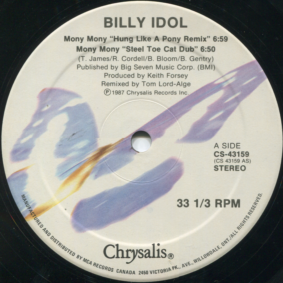Rap Nerds: It's the 80's: Billy Idol - Mony Mony Live EP