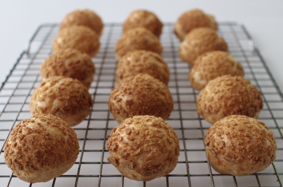 Les choux craquelin au chocolat