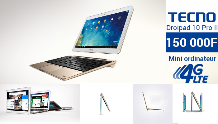 MAXOM: Nouvelle Tablette Tecno DroidPad 10 Pro II