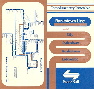 Sydney Connections: Timetable Tuesday- 1988 Bankstown Line