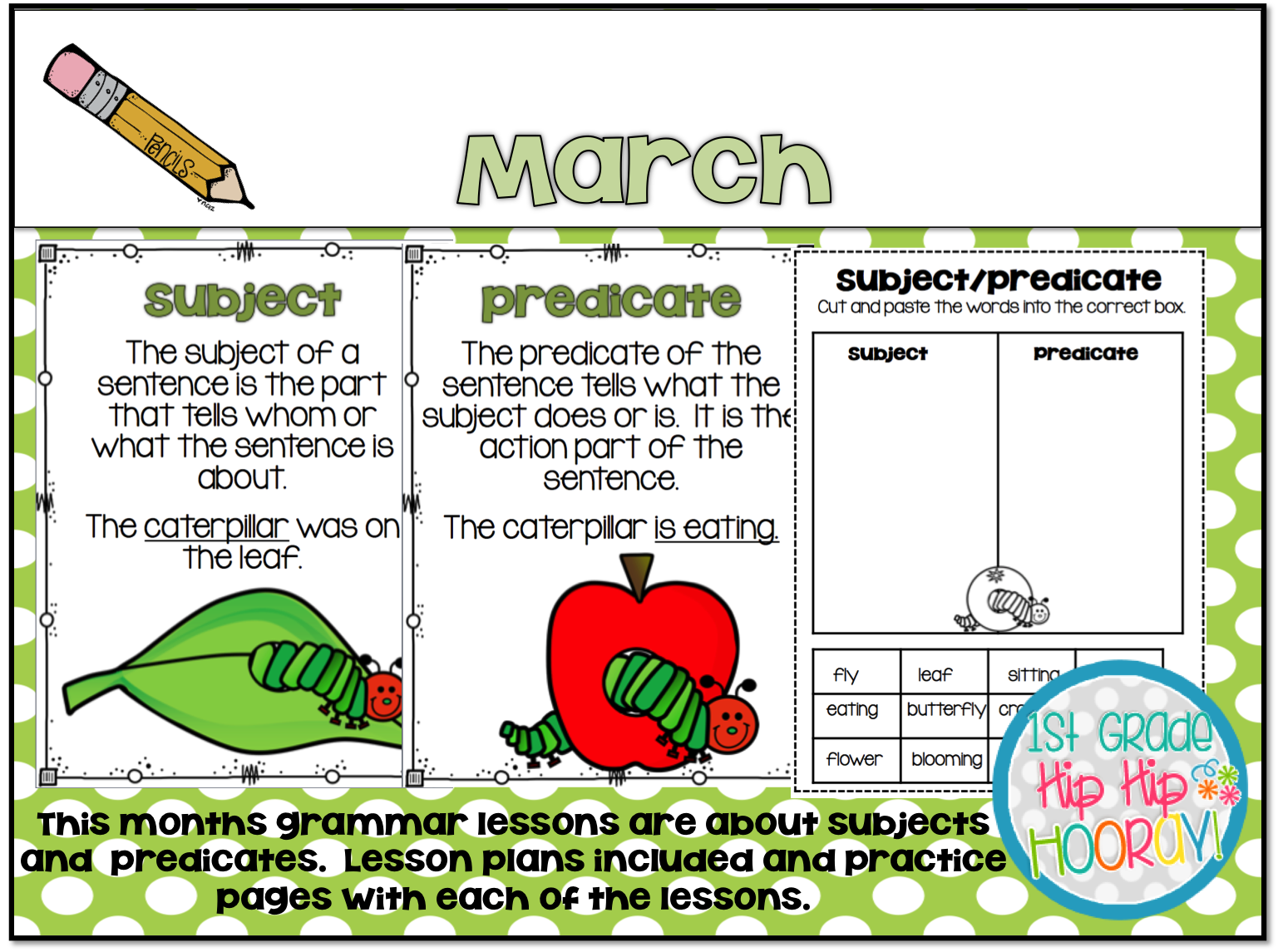 1st Grade Hip Hip Hooray!: Let's Write March...ELA CCSS...