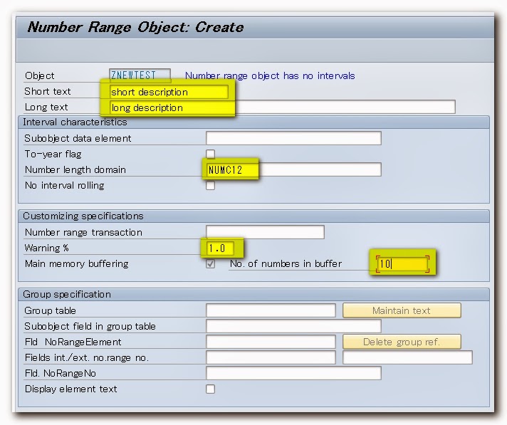 Abap Thinkers How To Create A Number Range In Sap Using Snro