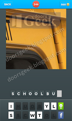 Zoomed In - Photo Word Game Level 246 ~ Doors Geek