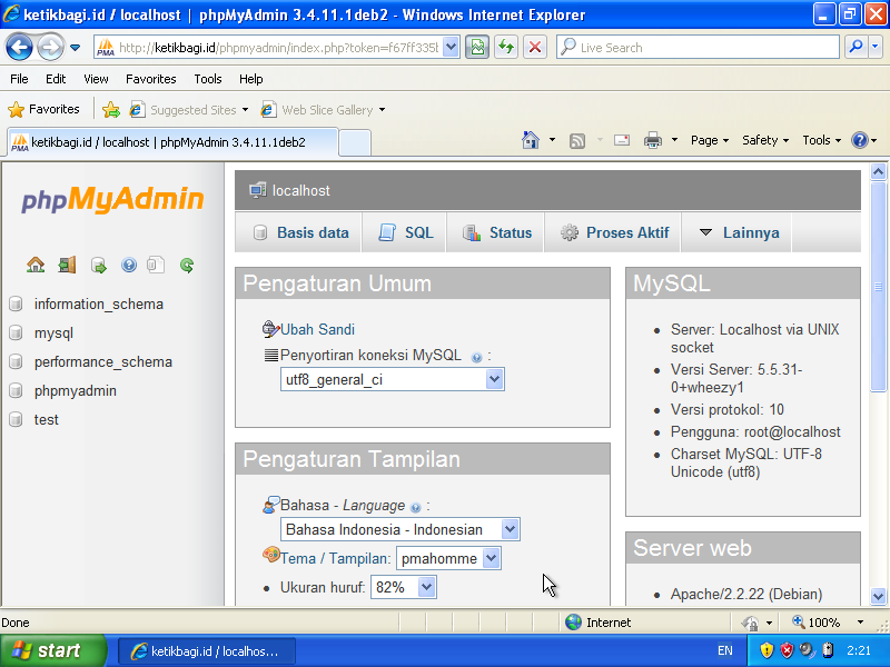 Instalasi dan Konfigurasi Database Server - Ketik Bagi