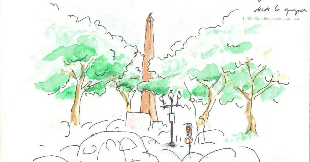 Urban Sketchers Spain. El mundo dibujo a dibujo.: Plaza del Obelisco