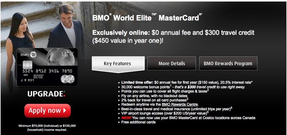 Last day to apply for the BMO World Elite MasterCard with 30,000 Bonus ...