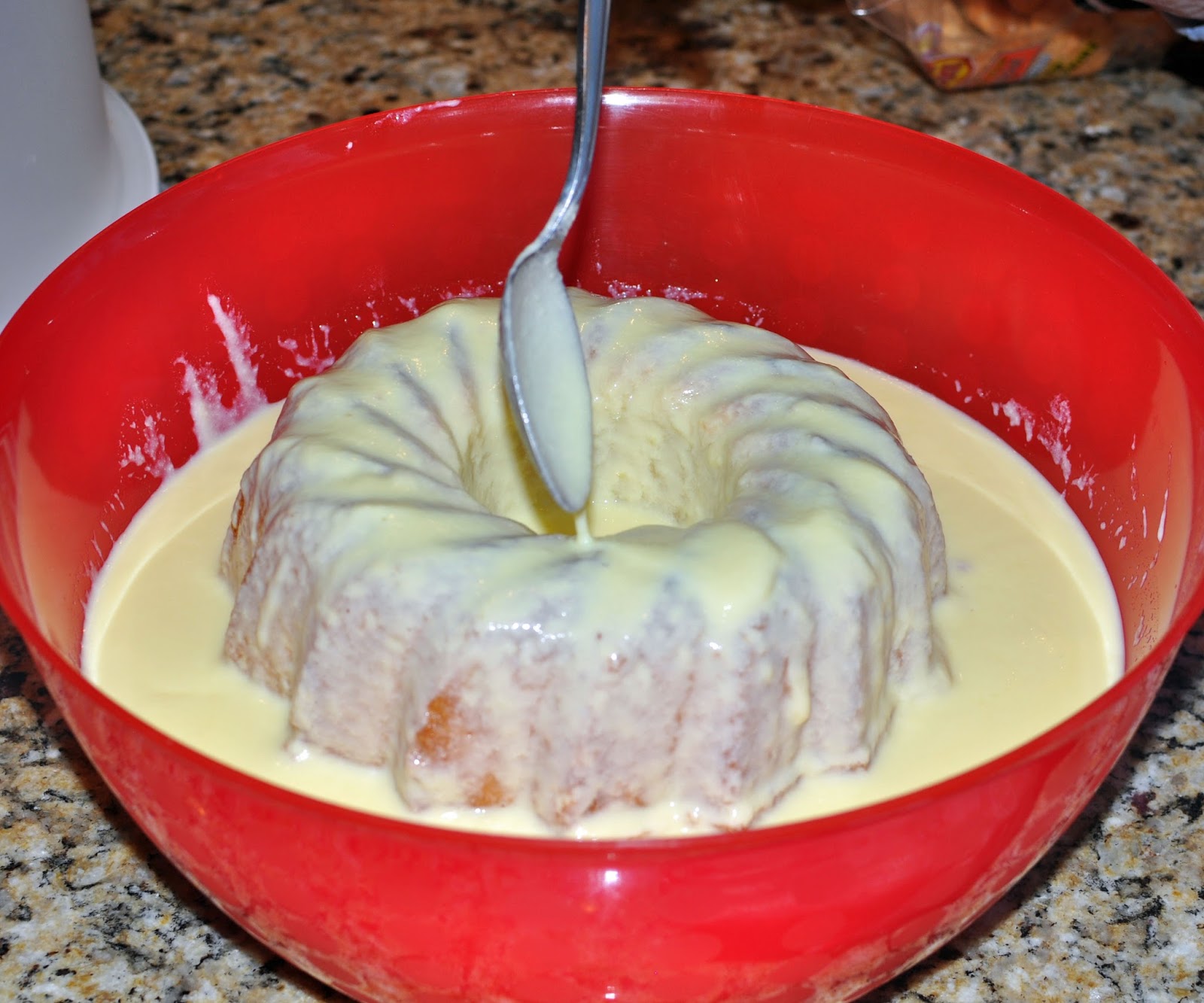 The Bake More: Custard (Creme Anglaise) Cake - Not too pretty, but ...