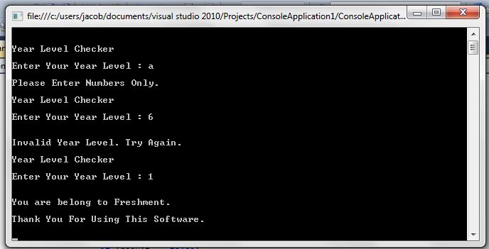 Free Programming Source Codes And Computer Programming Tutorials Year Level Checker In C