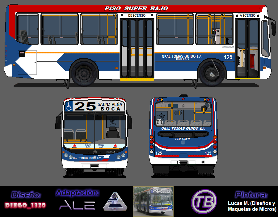 Diseños y Maquetas de Micros: Todo Bus MT12 - Linea 25