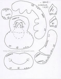 MANUALIDADES: Patron de Reno Navideño