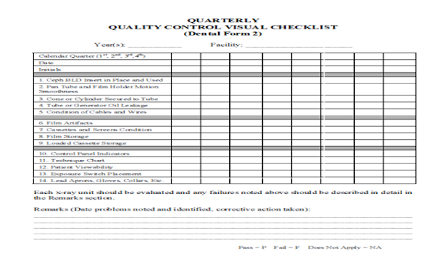 DENTAL RADIOGRAPHY : QA and QC