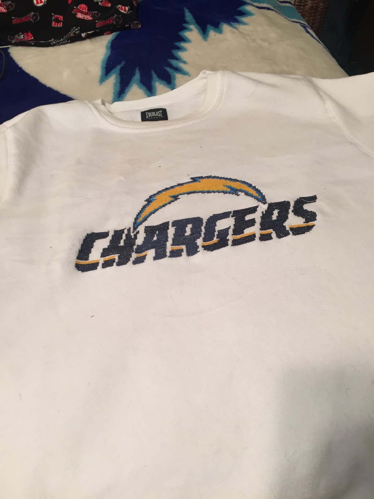 EASY PATTERNS: San Diego Chargers cross-stitch pattern