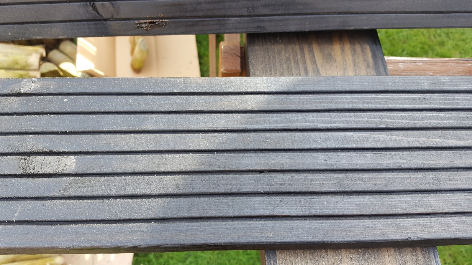 Veg patch from scratch: Edging made from decking boards