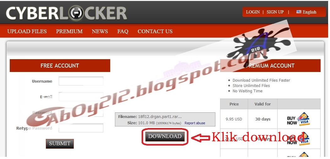 Aboy Adventure's ☺☺☺: Cara Download di Cyberlocker