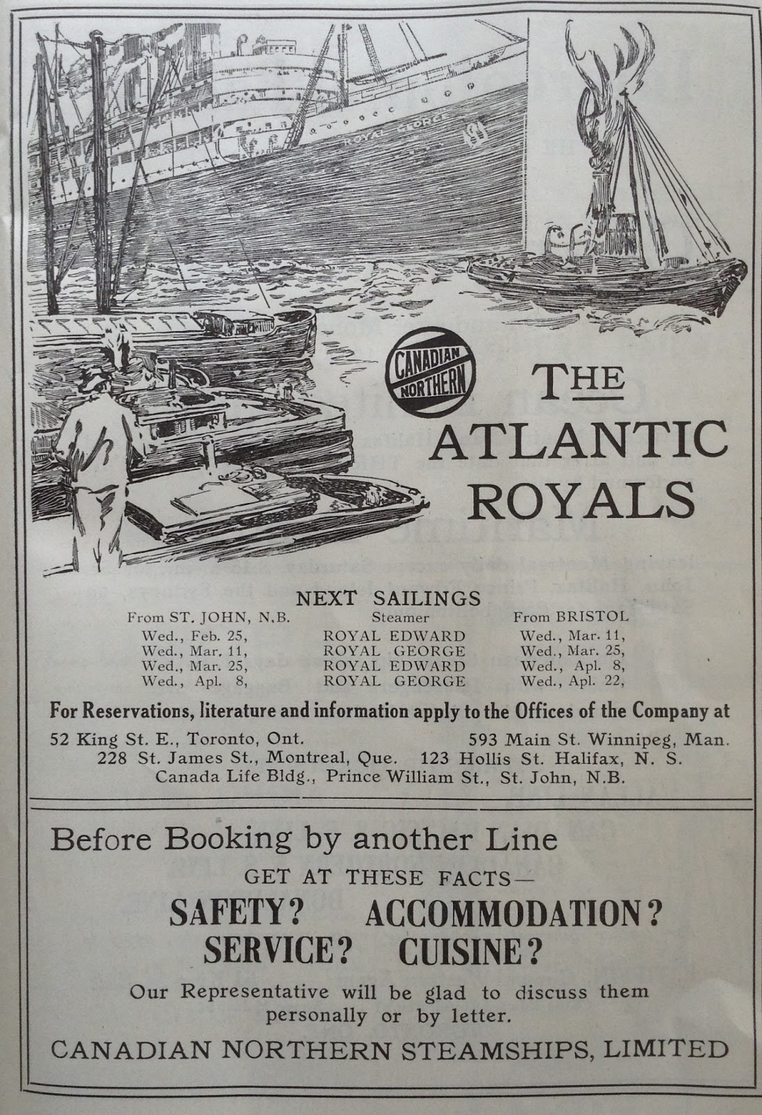 Pioneer & Vintage Advertisements: Travel and Steamship ads