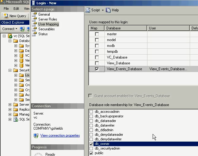 Buildinig, Provisioning Virtual Desktops: View Events Database