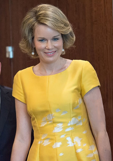 Royal Family Around the World: Belgian Queen Mathilde during brief ...