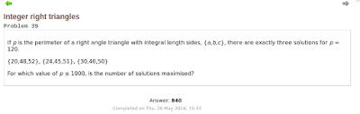 Problem 39 Project Euler Solution with python