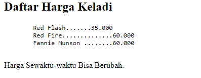 Contoh Kodingan Html