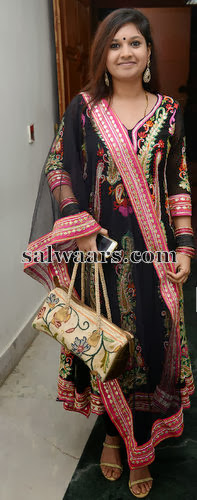 Singer Sumangali Embroidered Salwar - Indian Dresses