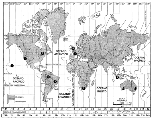 Mundo: Fusos Horários