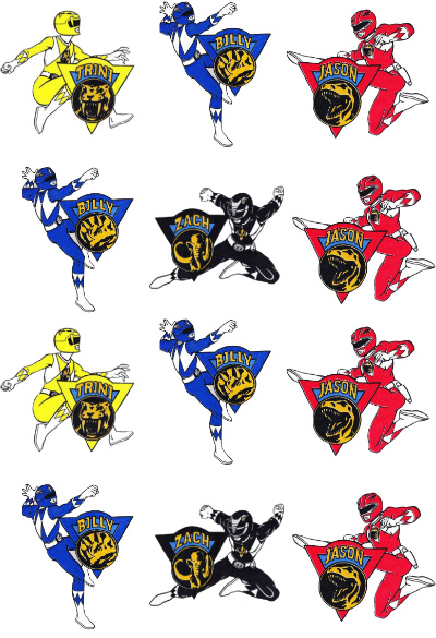 Edible Paper in Creatividades: Power Rangers