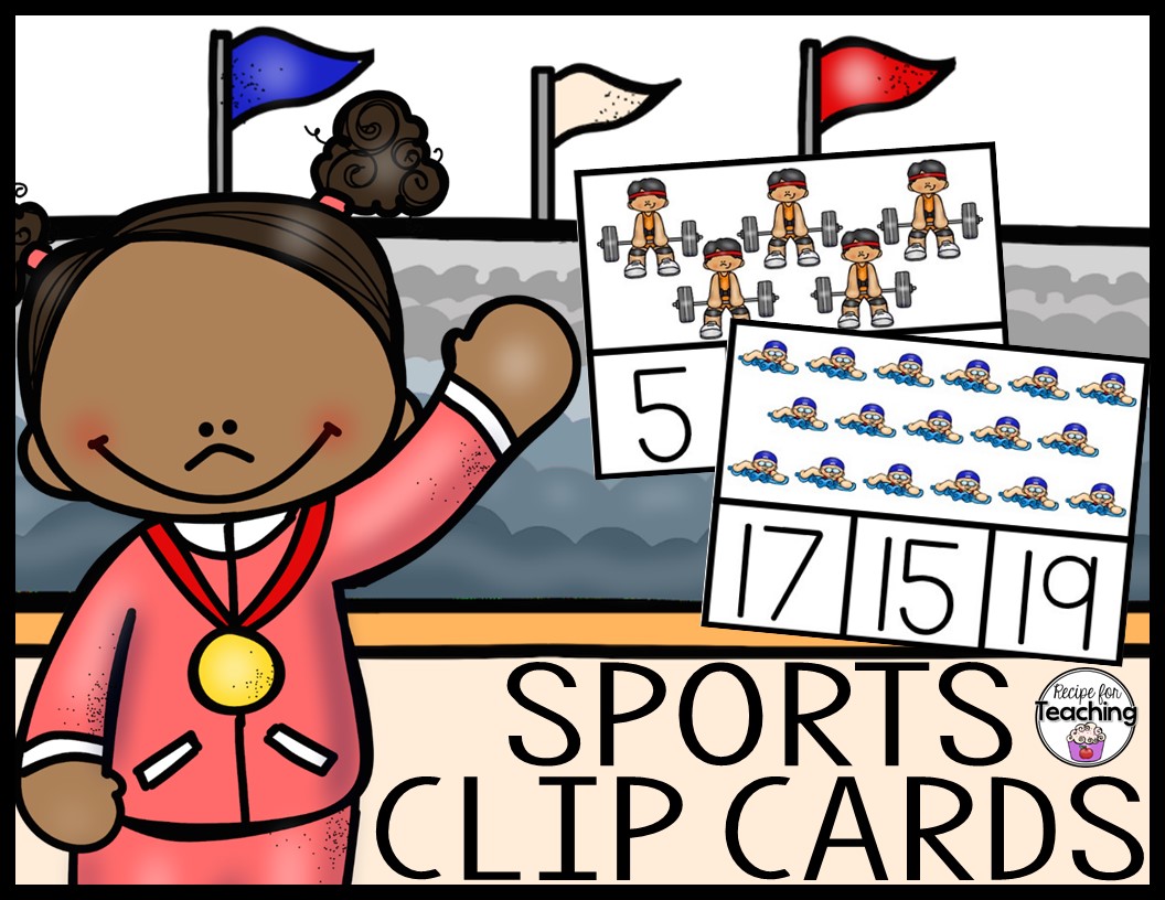 Sports Themed Clip Cards - Recipe for Teaching
