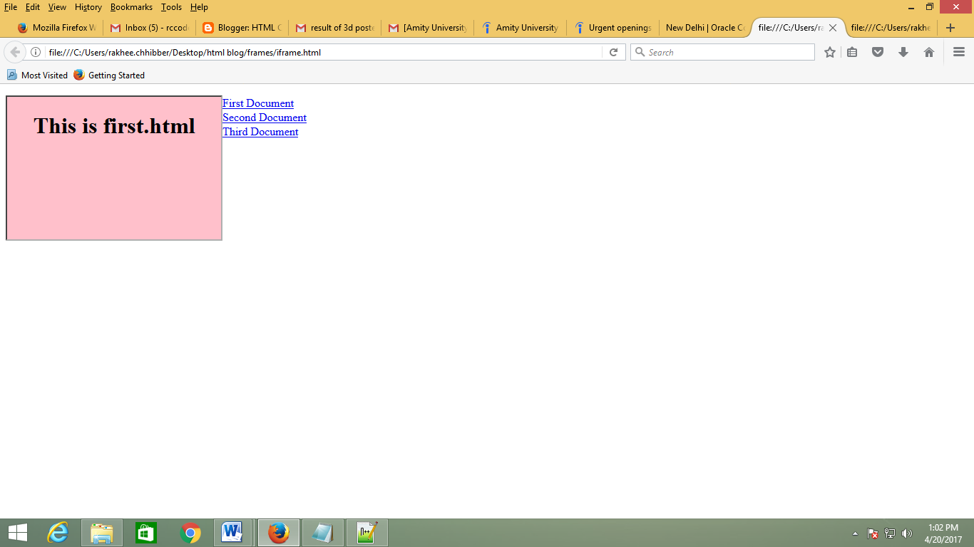 HTML Concepts: HTML Frames - Dividing Up the Page
