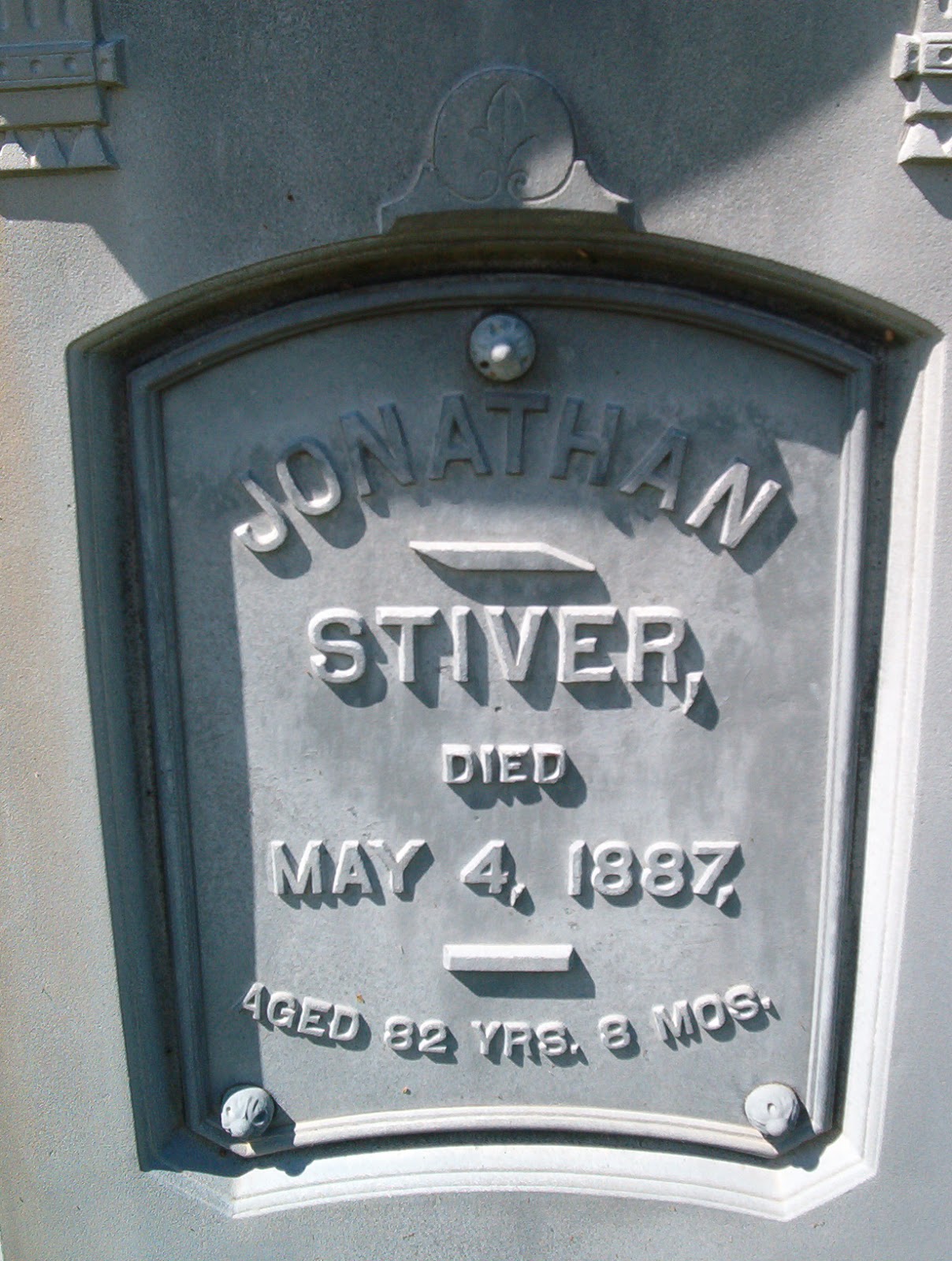 Cemetery Divas: Tombstone Tuesday--Jonathan Stiver