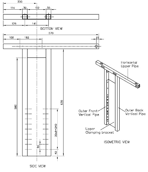 Left upper leg sub assy drawing - ARUSHA-DESAIN Penyedia Jasa Design Murah
