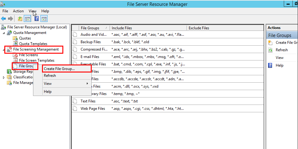 CARA MENGKONFIGURASI FILE SCREENING PADA FILE SERVER RESOURCE MANAGER ...