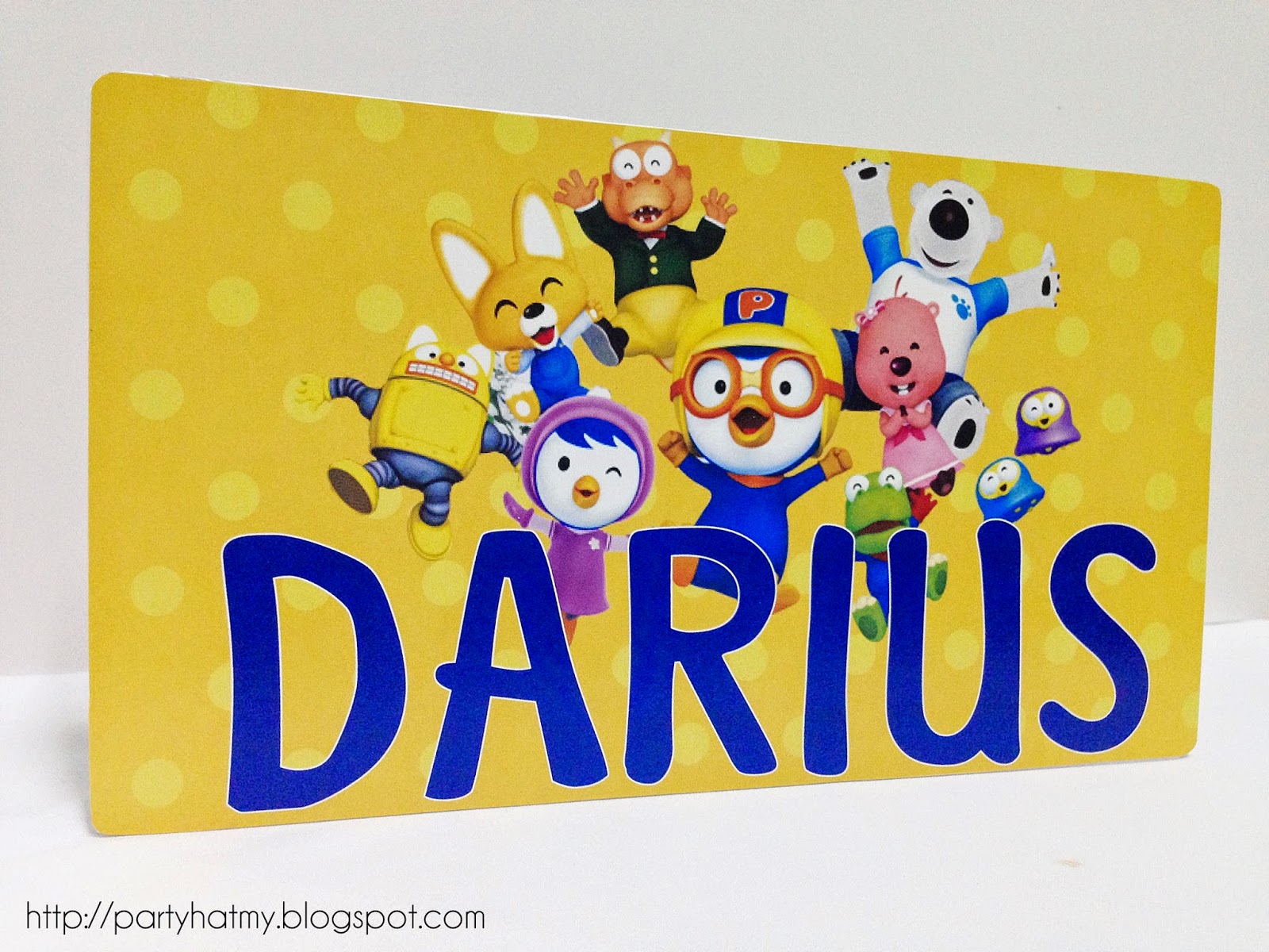Party Hat: Pororo Birthday Party for Darius