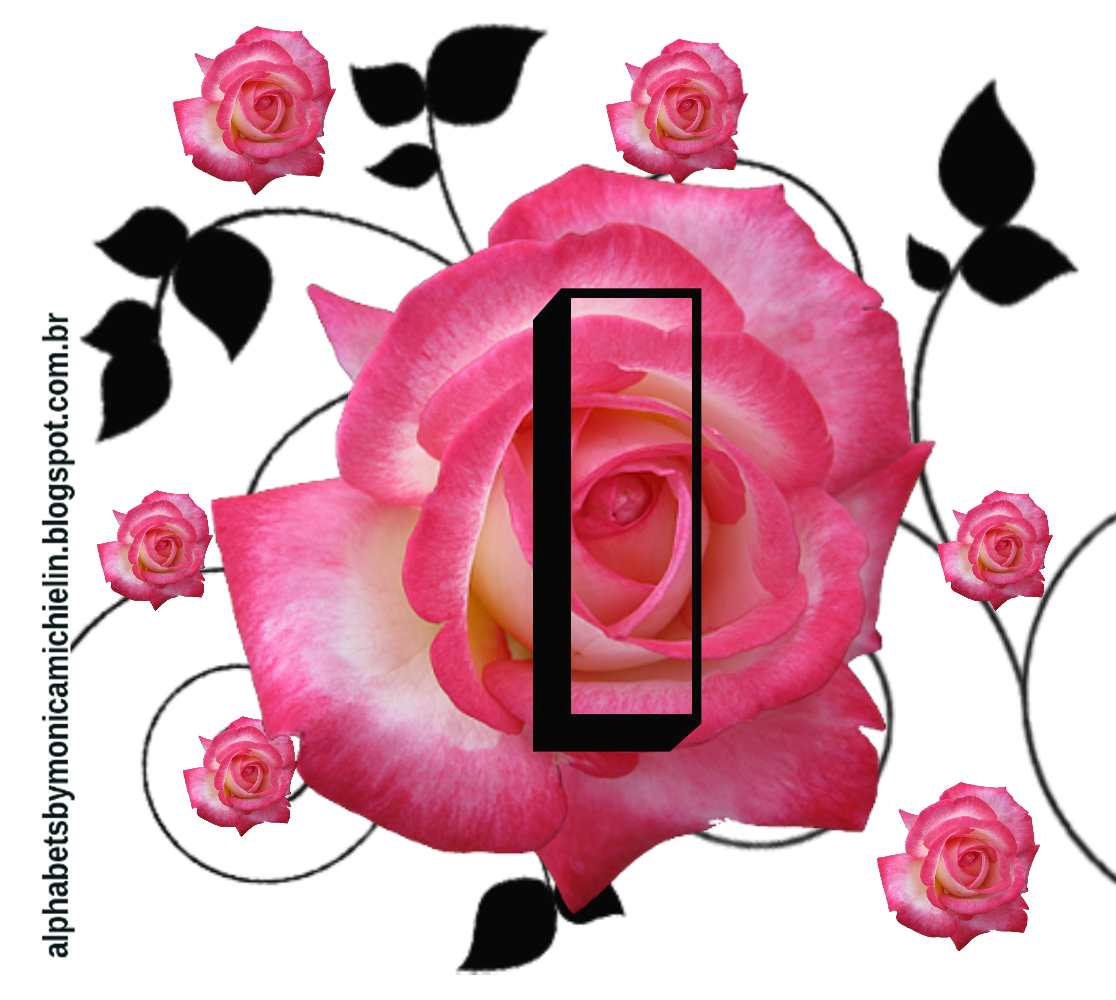 Monica Michielin Alphabets: PINK ROSE ALPHABET FOR YOU!