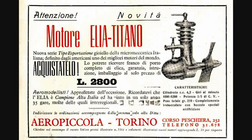 Vintage Model Airplane Engines Running: 1946 Italian MOVO D-2 Diesel