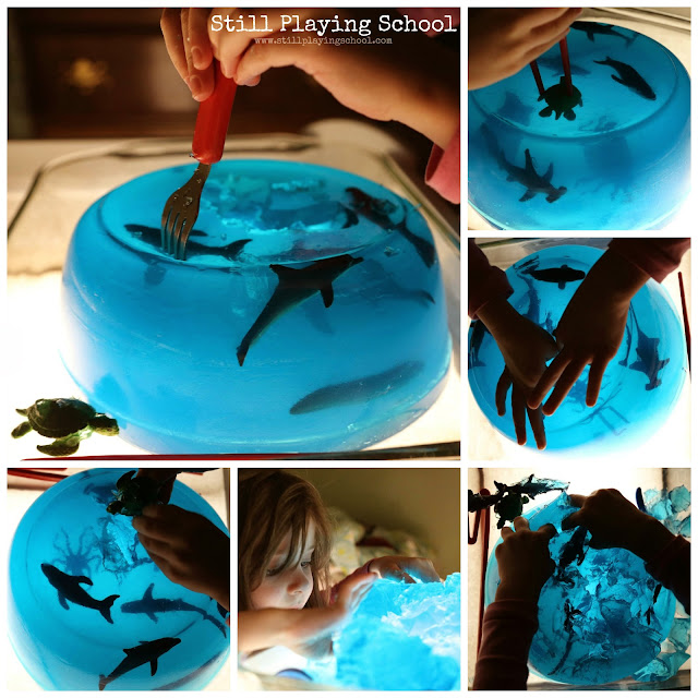 Jello Ocean Sensory Exploration | Still Playing School