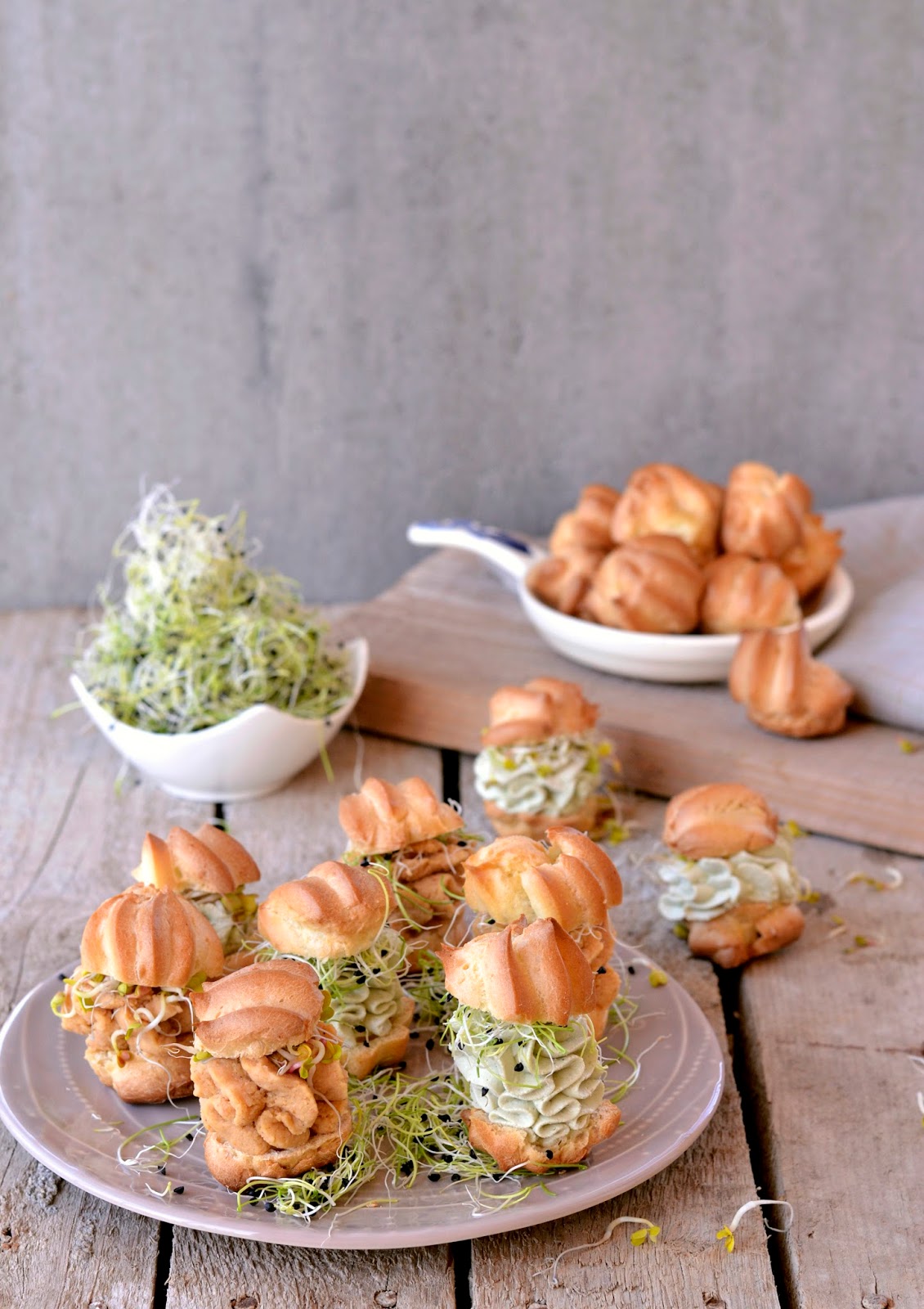 Fabryka Kulinarnych Inspiracji: Wytrawne ptysie z kiełkami