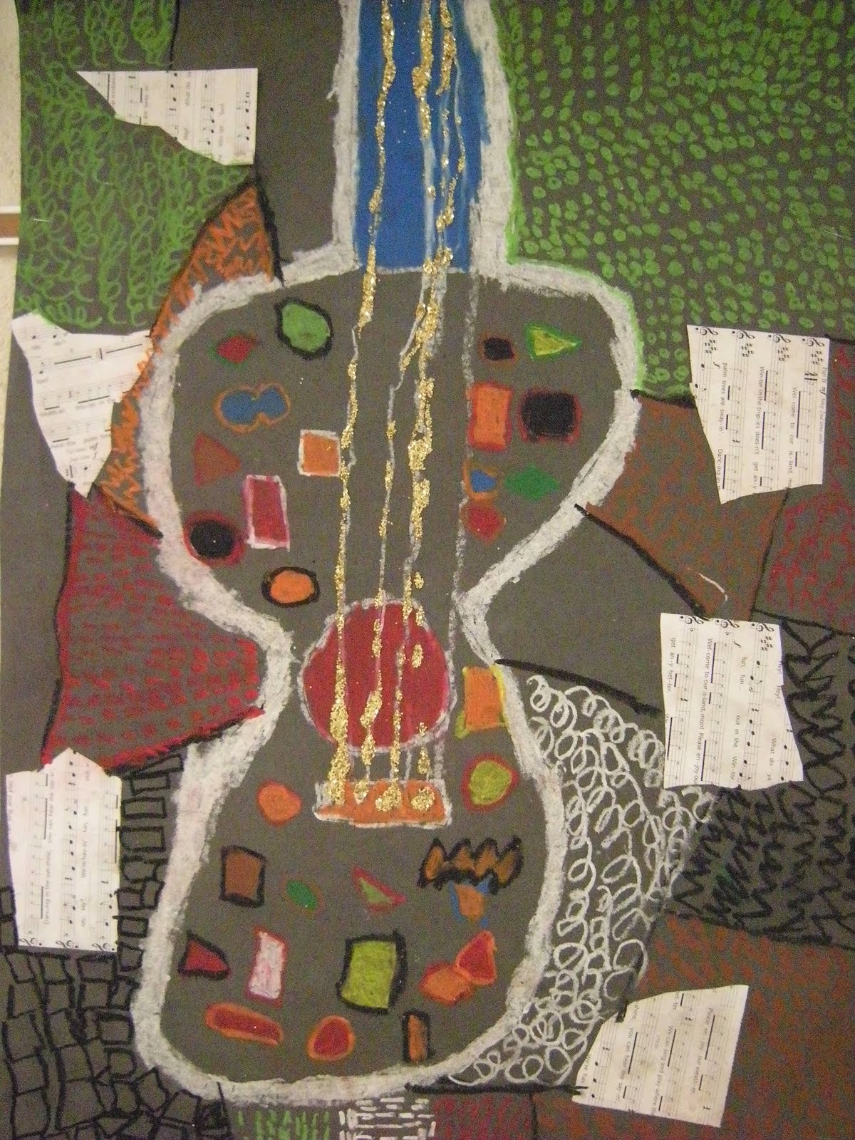 WHAT'S HAPPENING IN THE ART ROOM??: 2nd Grade Picasso Guitars