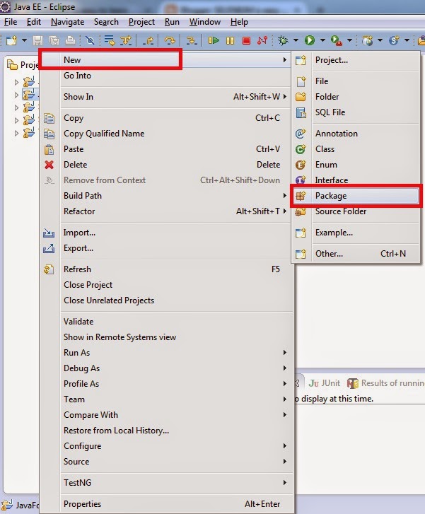 How to create package inside a project?