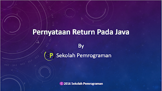 Pernyataan Return Pada Java - Sekolah Pemrograman