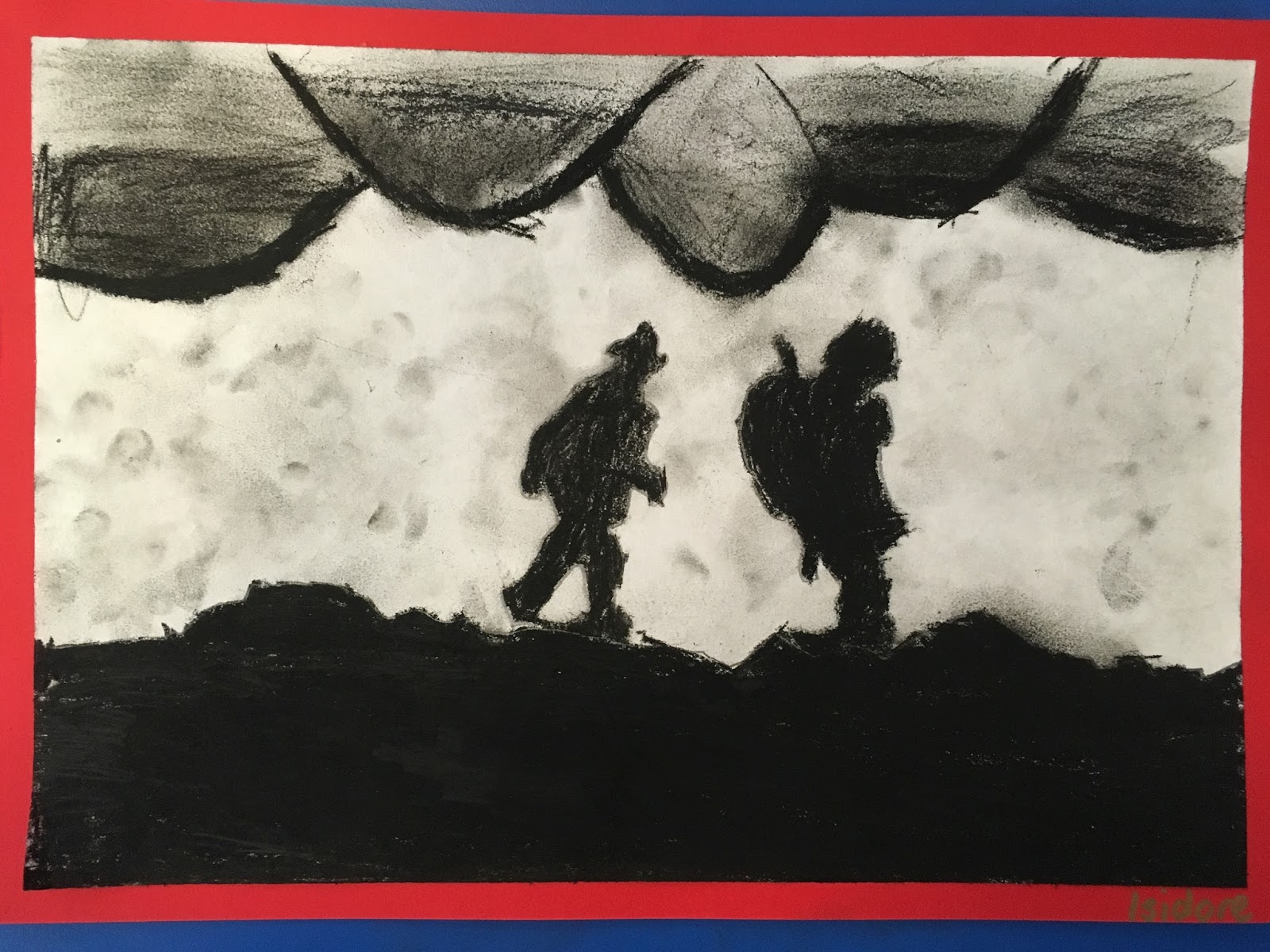 Art with Mrs Baker: ANZAC DAY WW1 Trench Silhouette Charcoal Drawings