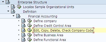 Create a company code in SAP ERP system