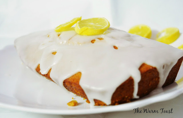 Lemon Zest Cake with Lemon Glaze - Eggless