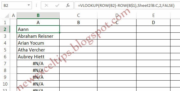 Excel Tips and Tricks: Arranging names in alphabetical order and ...