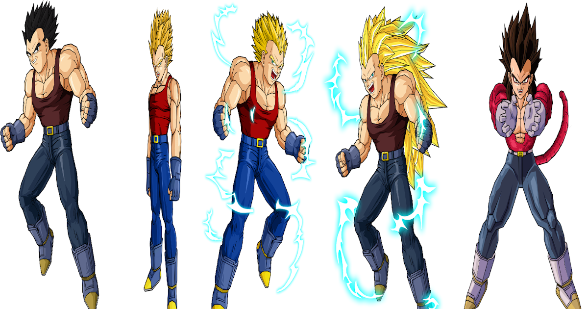 DBZ BT3: Vegeta Base Ssj 1 2 3 e 4