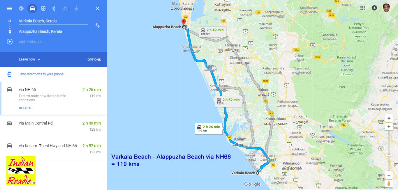 Indian Roadie: Varkala Beach (in photos) and route to Trivandrum, Alappuzha