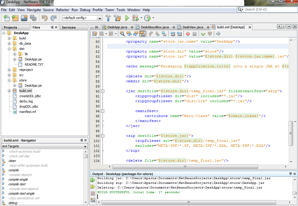 Aparna's Blog: Packaging and Deploying a Desktop Java Application which uses embedded derby database