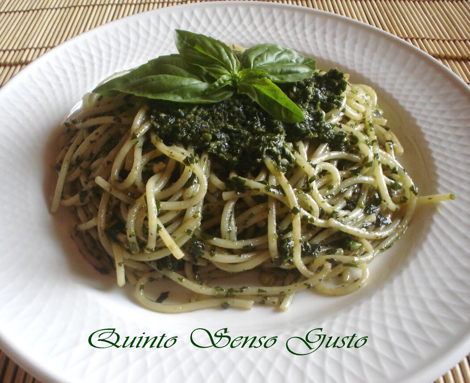 Quinto Senso Gusto: Spaghetti al pesto genovese