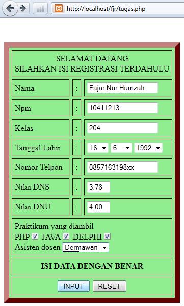 Cara Membuat Program Input Data Mahasiswa dengan PHP