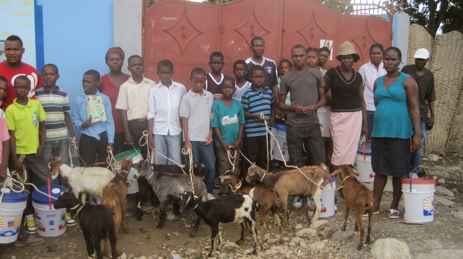 Mears Ministry in Haiti: Our first distribution of goats to our players!